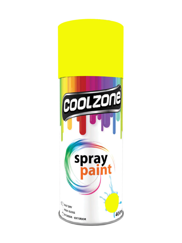 Pintura en Aerosol Amarillo Fluorescente, 400ml COOLZONE – Fernández Sera