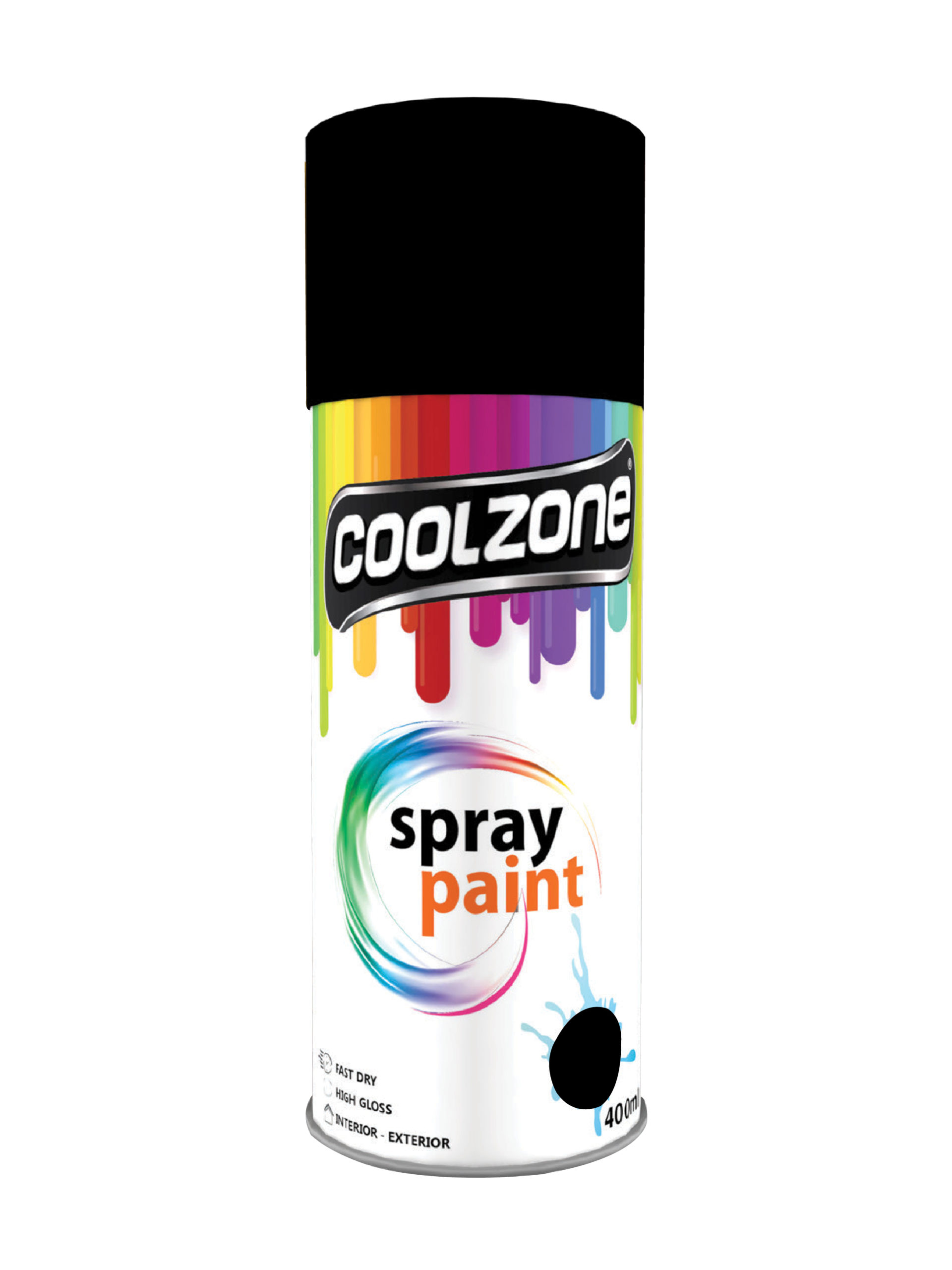 Pintura en Aerosol Negro Mate, 400ml COOLZONE – Fernández Sera